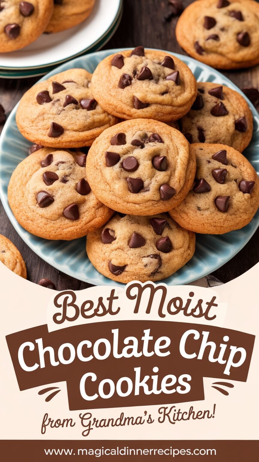 Ultimate Best Moist Chocolate Chip Cookies Recipe from Grandma's Kitchen