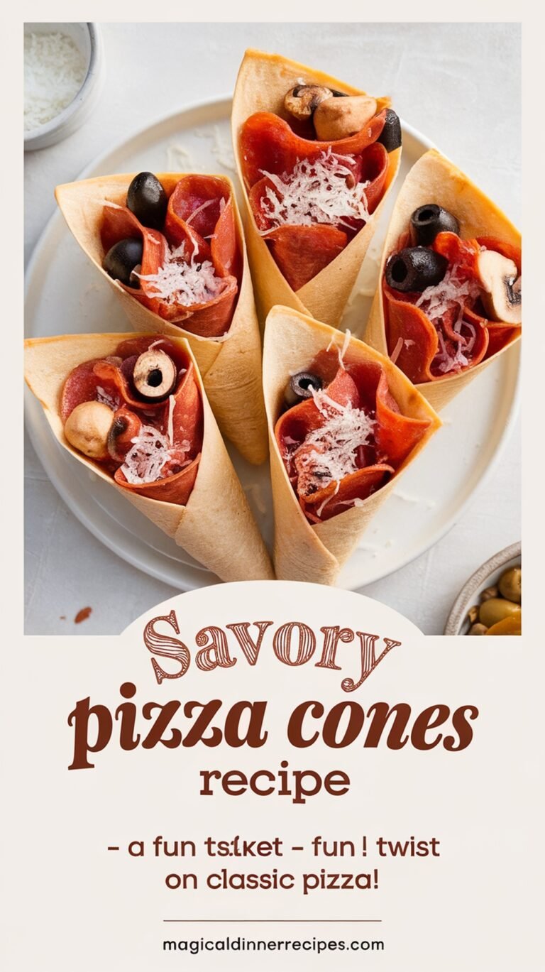 Savory Pizza Cones Recipe – A Fun Twist on Classic Pizza